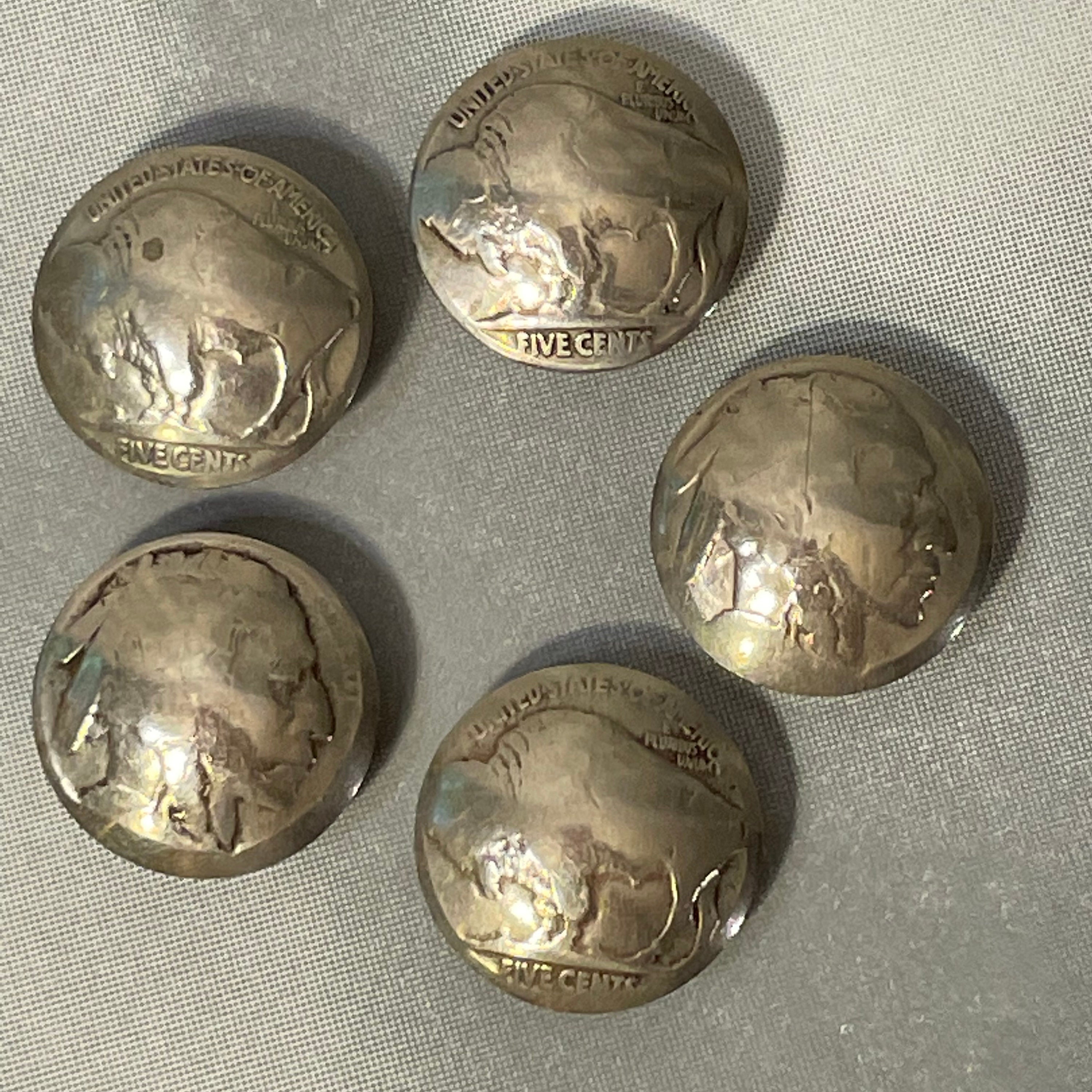Vintage Buffalo/Indian Head Nickel Button Covers | Etsy
