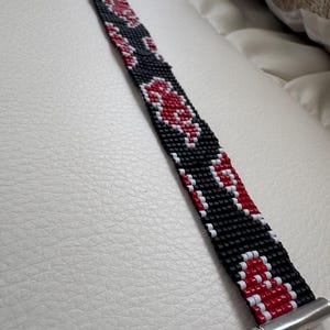 Akatsuki Beaded Bracelet – Naruto Inspired Bracelet, Red Cloud Design ...