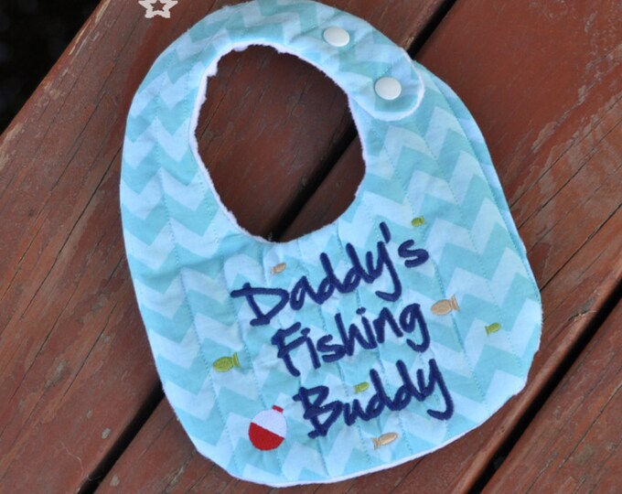 Personalized Daddy's Fishing Buddy Baby Bib - Etsy