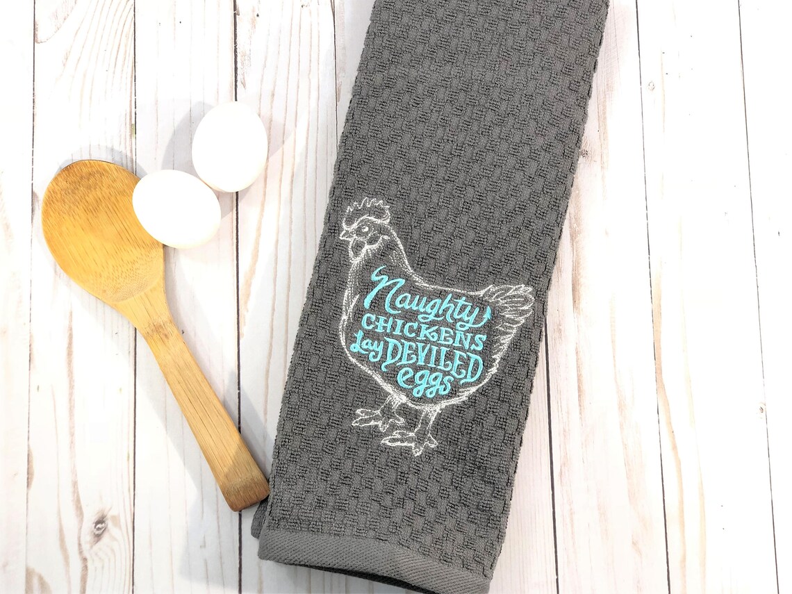 Chicken Towel Chicken Decor Naughty Chicken Funny | Etsy