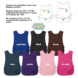 Personalized Kids Art Smock: 2 Size Options - Etsy