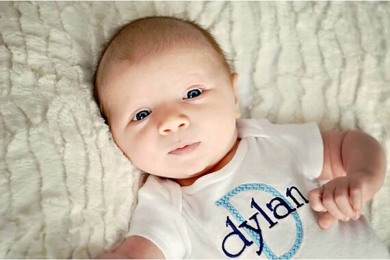 Personalized Baby Bodysuit With Name and Initial | Etsy