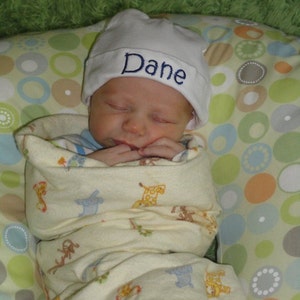 Baby Name Announcement Personalized Baby Beanie Personalized Newborn ...