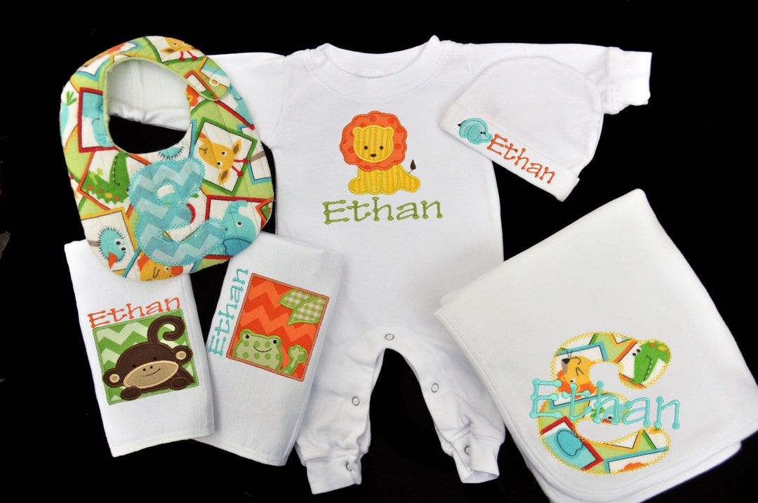 Personalized Jungle Safari Baby Gift Set / Create Your Own Combo - Etsy