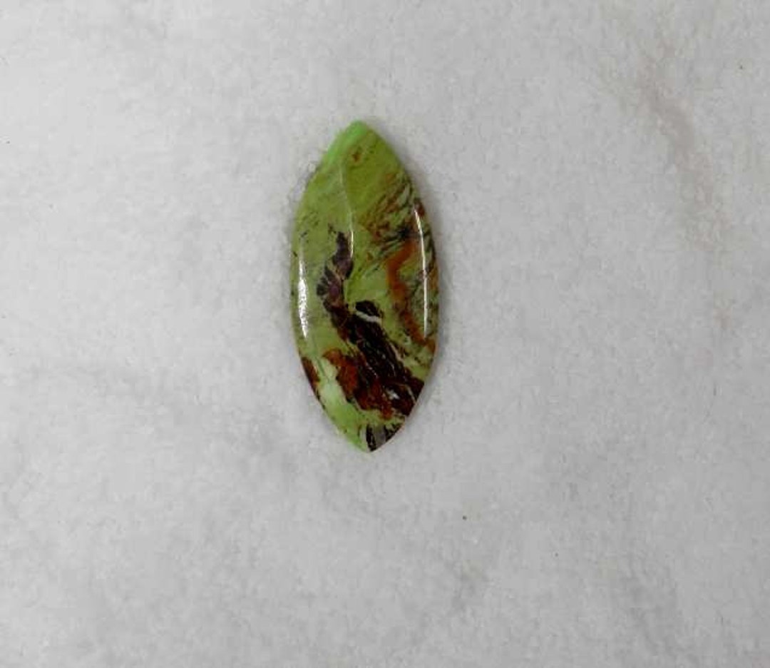 Australian Gaspeite Designer Cut Cabochon Large Marquis Cut Cab by ...