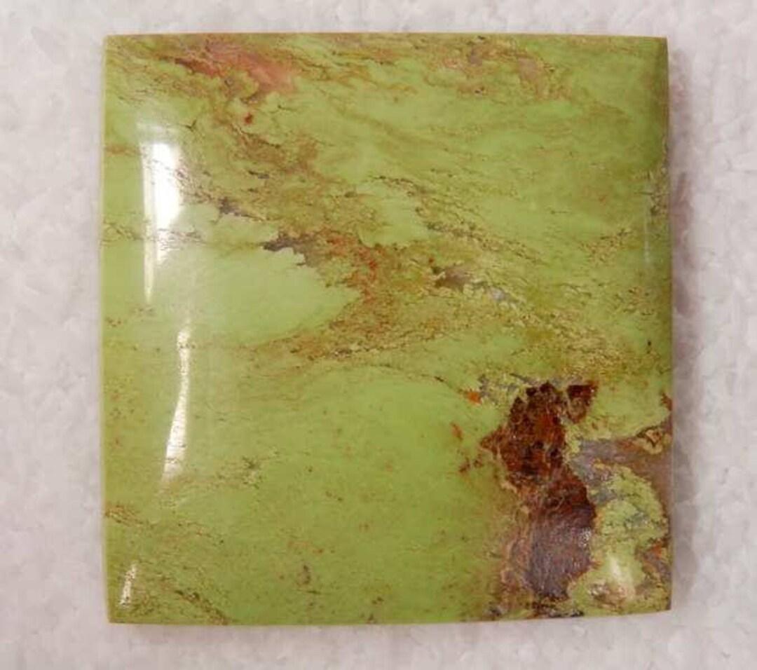 Australian Gaspeite Natural Large Square Designer Cabochon by Holey ...