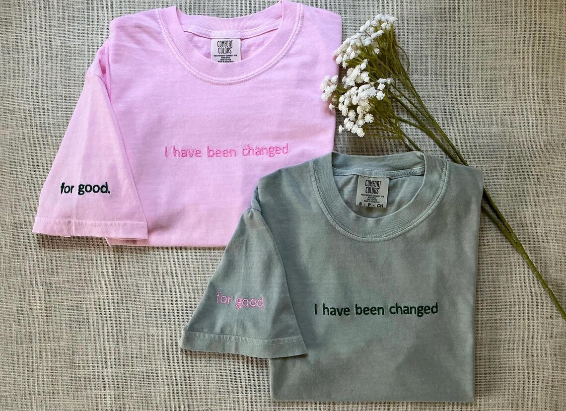 Custom Embroidered Tshirt With Text on Sleeve Custom Text Tshirt ...