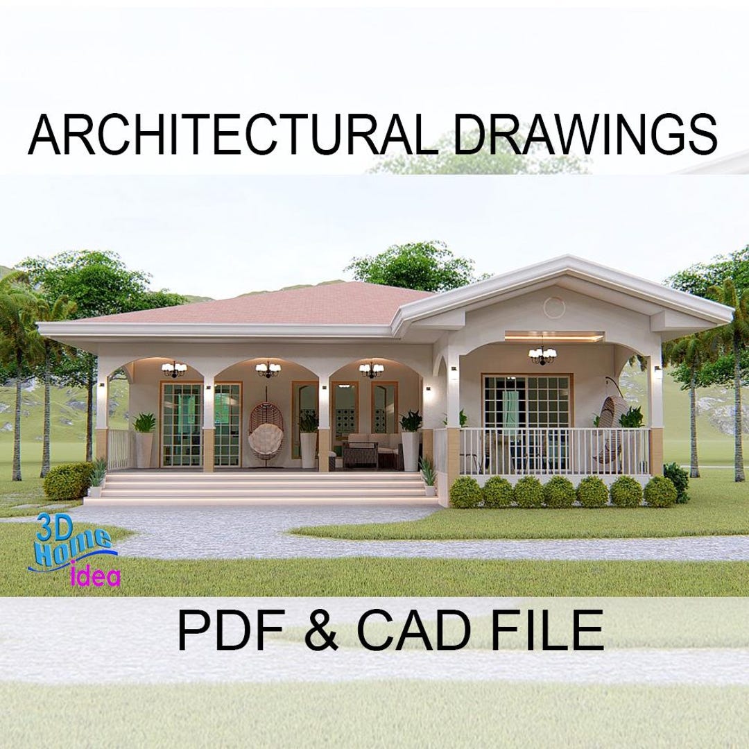 HOUSE DESIGN (complete Architectural Drawings) PDF & Cad File , 11x 13. ...