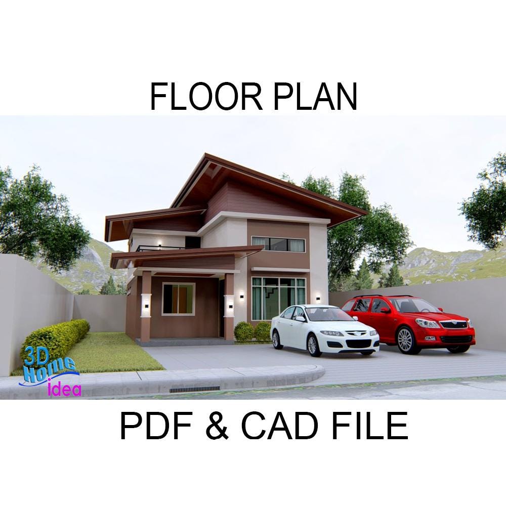 Small House Design | 7x8 Meters (22.9x26.2 Ft) 3 Bedroom House With ...