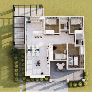 4 Bedroom | 10 X 10 Meters | HOUSE DESIGN IDEAS | Floor Plan and ...
