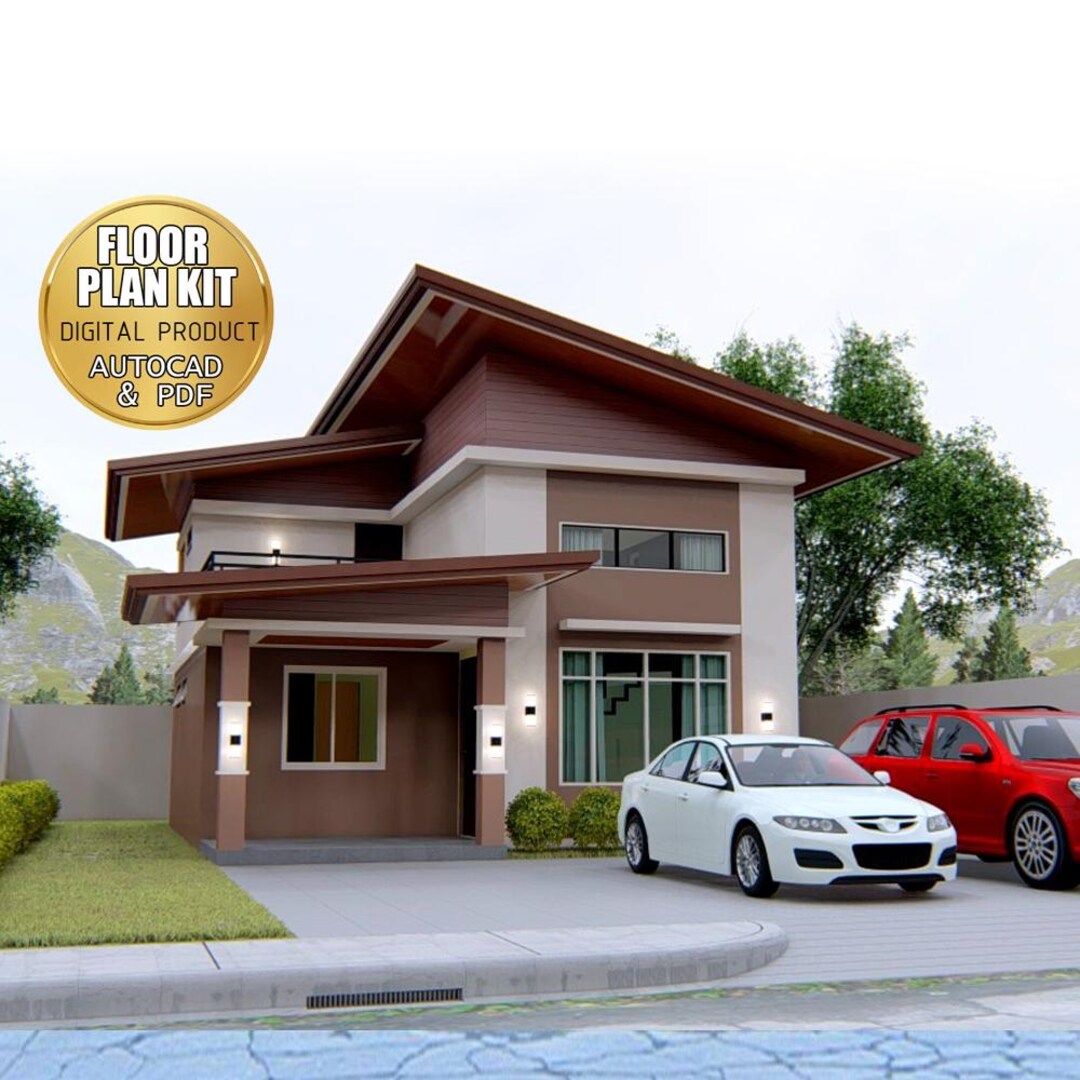 Small House Design | 7x8 Meters (22.9x26.2 Ft) 3 Bedroom House With ...