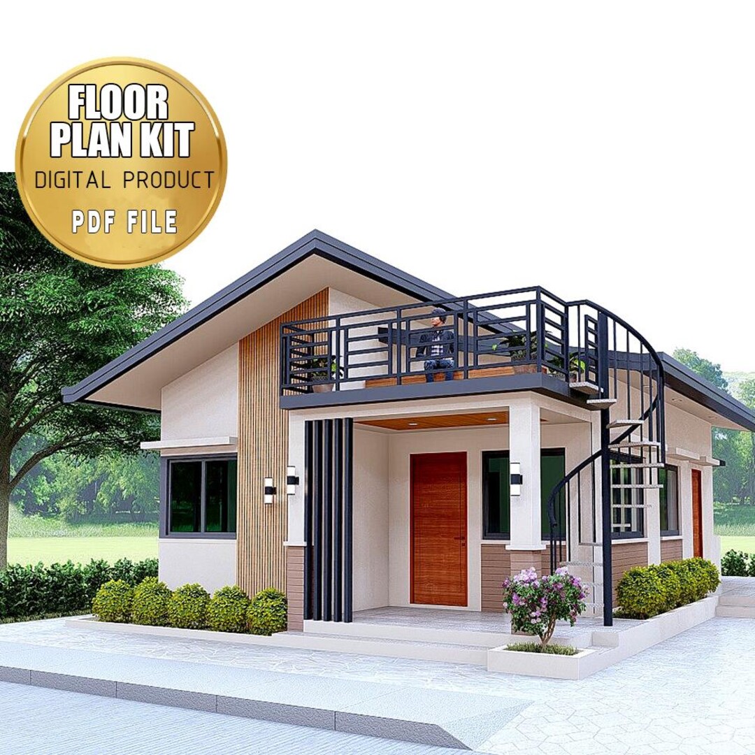 6x9 Meter House Plan | 2 Bedroom, Roofdeck Design (PDF File) - Etsy