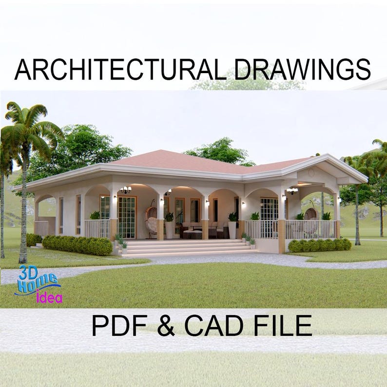 HOUSE DESIGN (complete Architectural Drawings) PDF & Cad File , 11x 13. ...