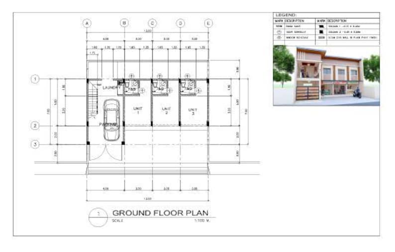 HOUSE DESIGN IDEA |7 X 13 Meters | 3 Bedroom | Pdf File and Cad File - Etsy