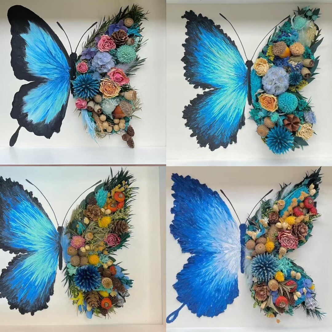 Custom Hand-painted Dried Flower Butterfly,gift for Butterfly Lovers ...