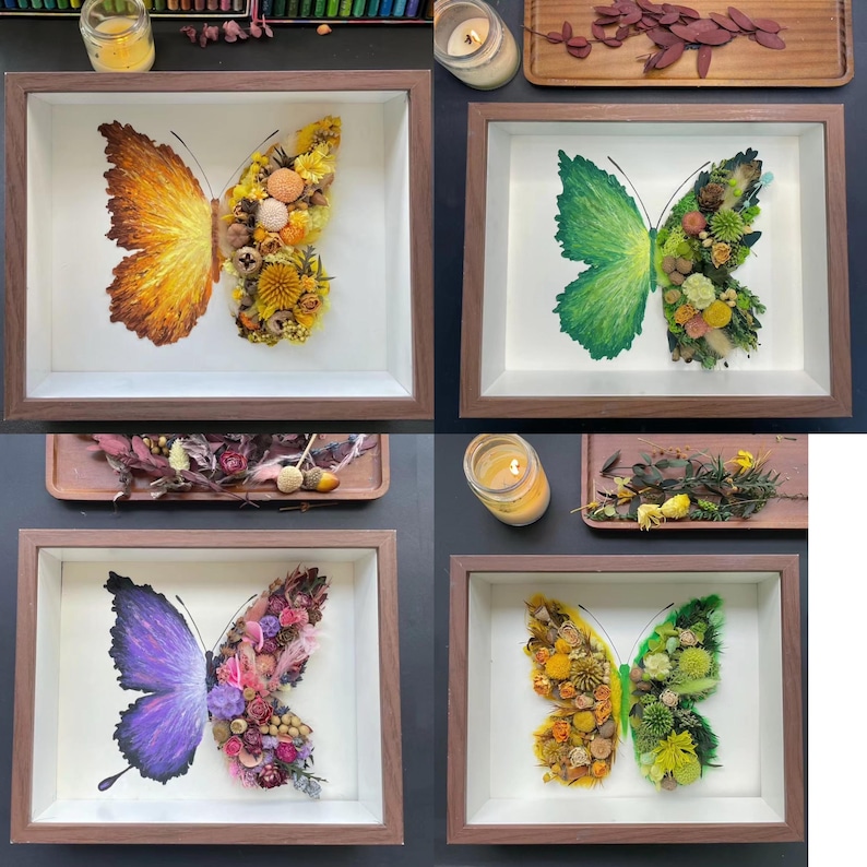 Custom Hand-painted Dried Flower Butterfly,gift for Butterfly Lovers ...