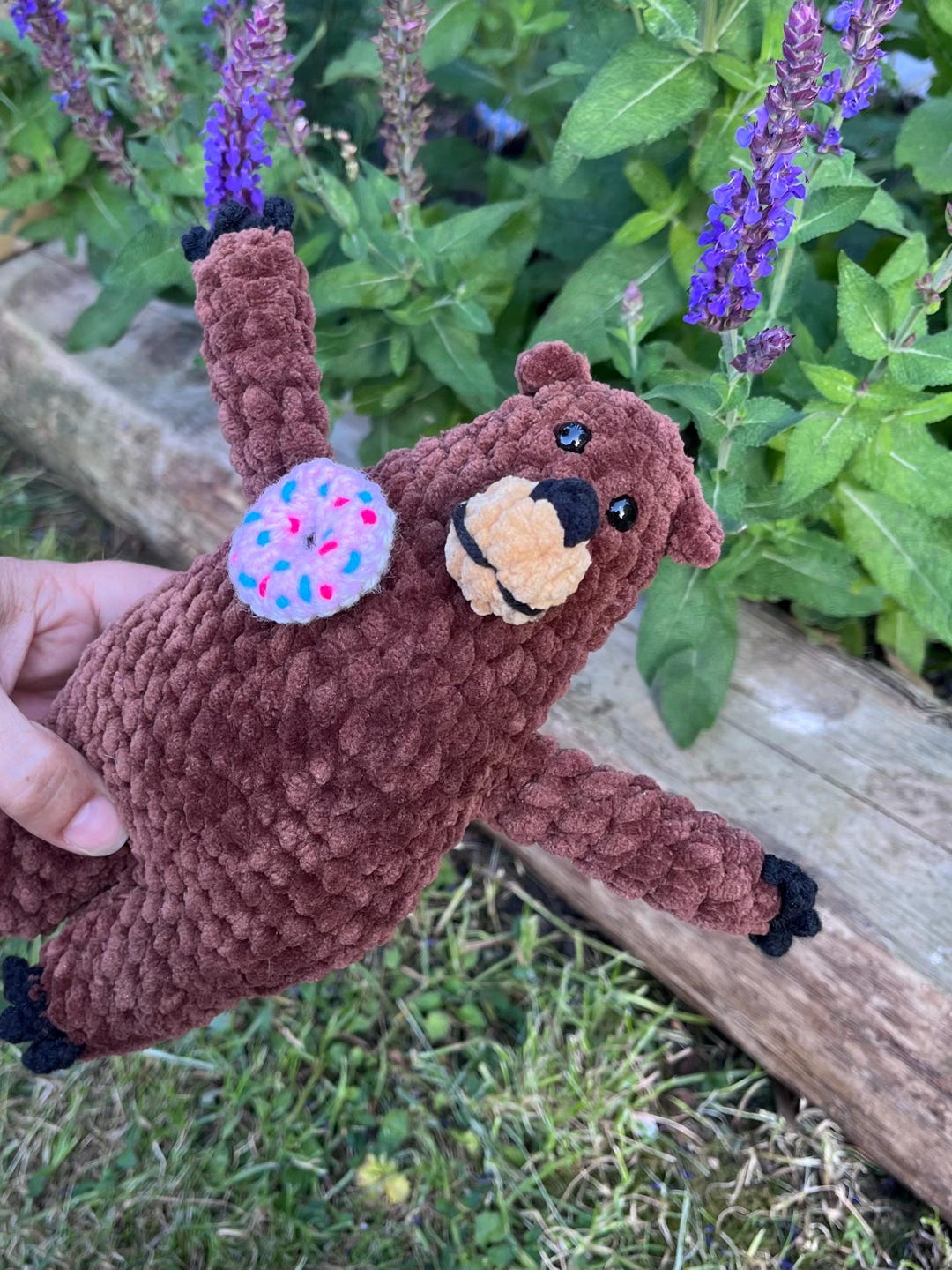Crochet Cave Bear Pattern: Easy Low Sew Plush Teddy With Donut (PDF ...