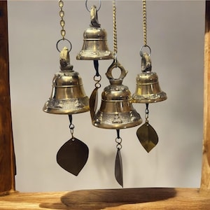Brass Bell, Nepalese Traditional Handmade Wind Chim, Brass Bell With ...