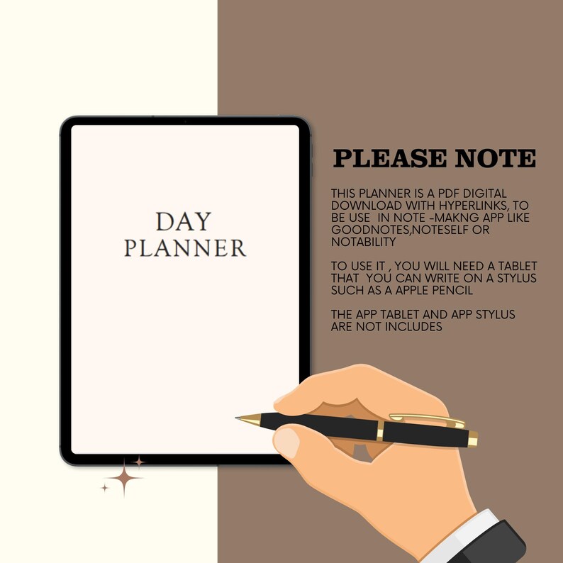 Minimalist Digital Daily Planner, Goodnotes Template, Productivity ...
