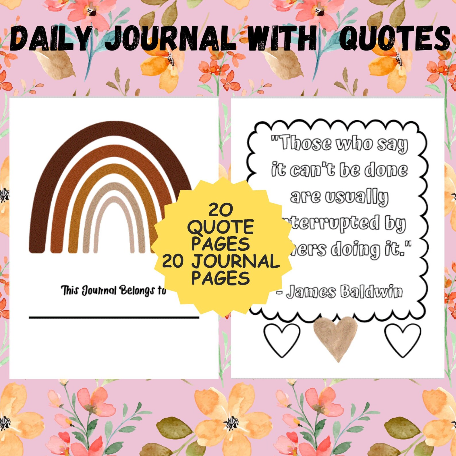 Leader Quotes Daily Journal, Gratitude & Wellness Journal ...