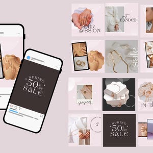Pink Glitter Instagram Template Design, Canva Templates, Social Media ...