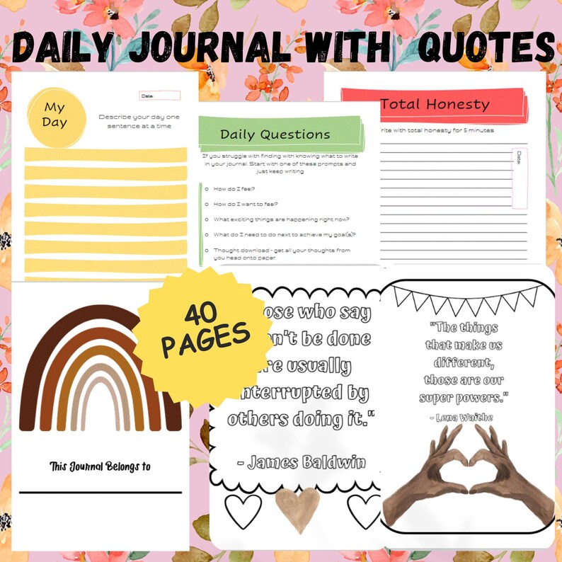 Leader Quotes Daily Journal, Gratitude & Wellness Journal ...