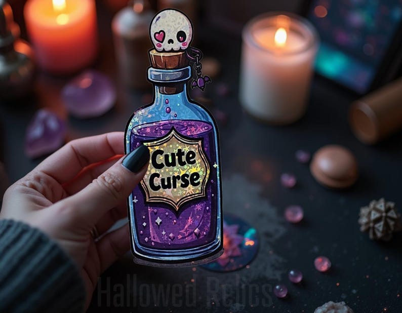 Mystical Apothecary Potion Sticker Gift, Holographic Galaxy Wizard ...