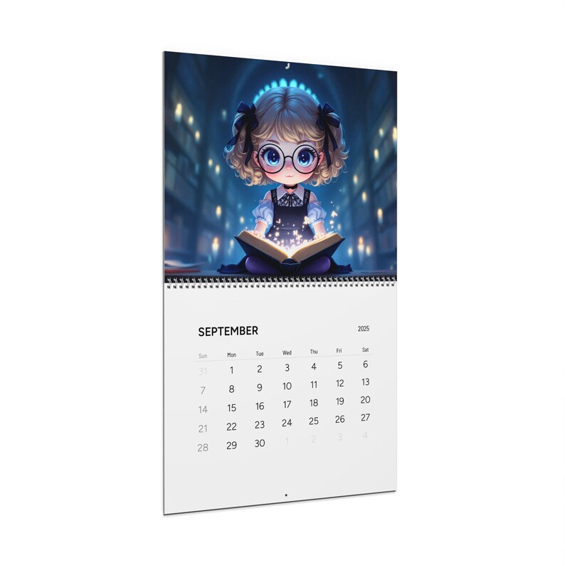 2026 Gothic Chibi Calendar - Kawaii Dark Fantasy Art With Winter ...