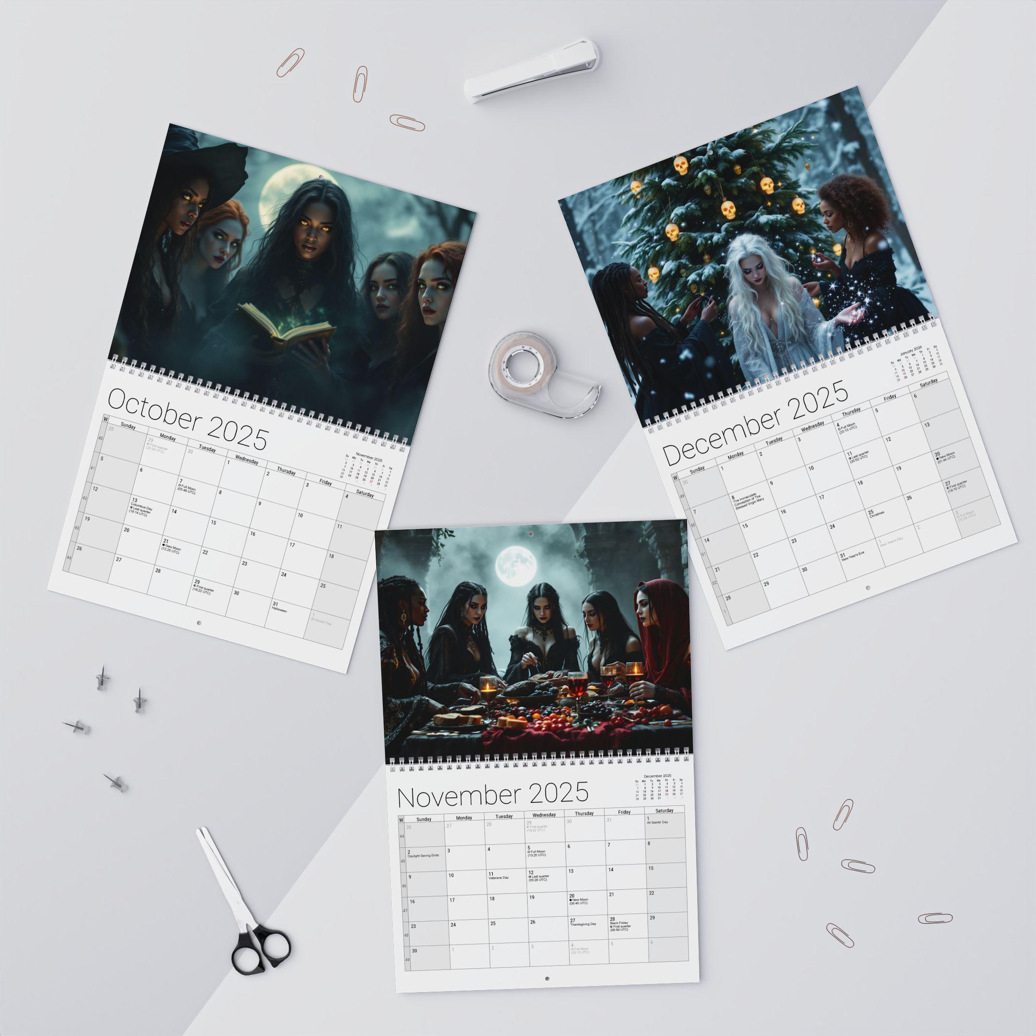 2026 Gothic Witch Monthly Calendar | Dark Fantasy Grimoire Planner ...