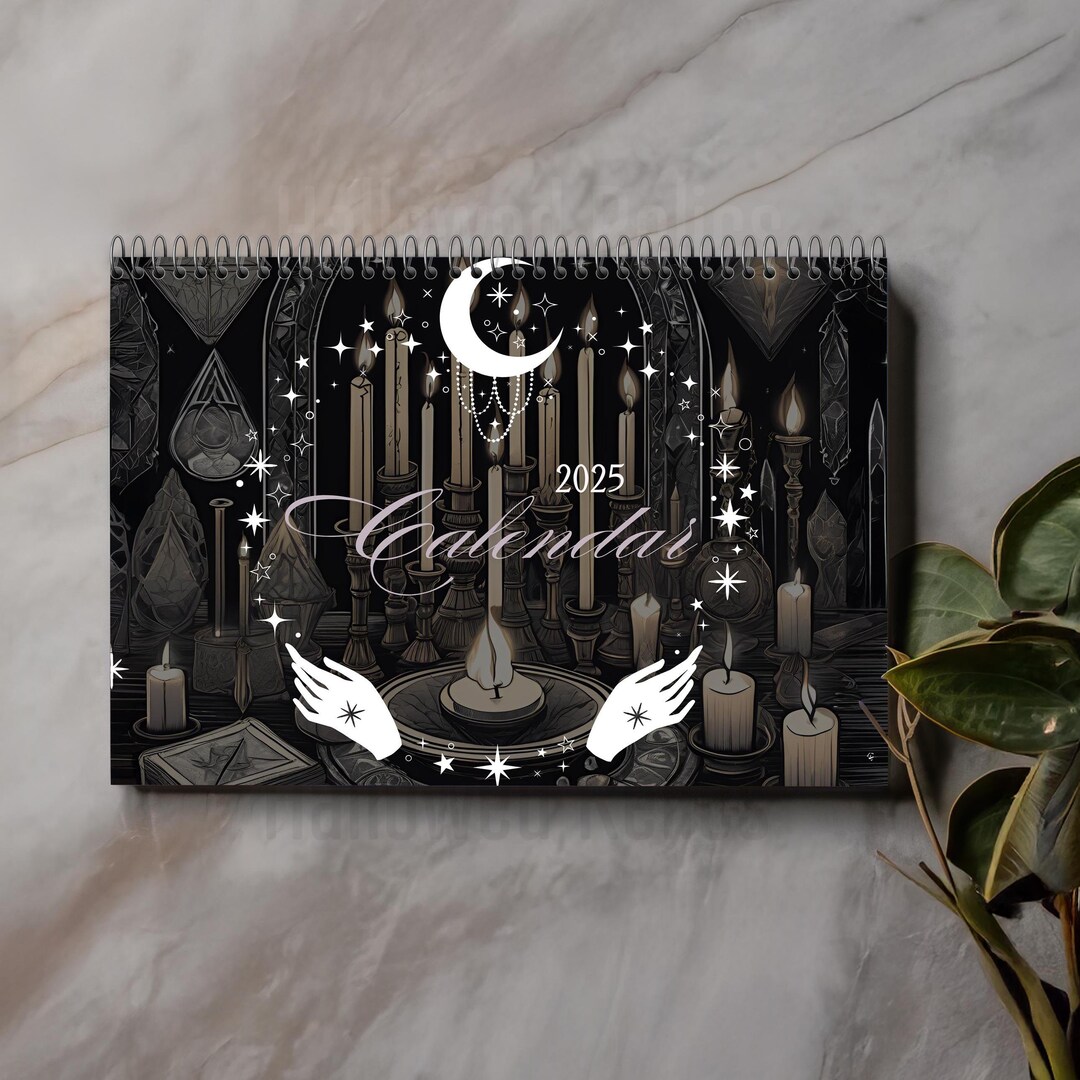 2026 Gothic Witch Monthly Calendar | Dark Fantasy Moon Phase Planner ...