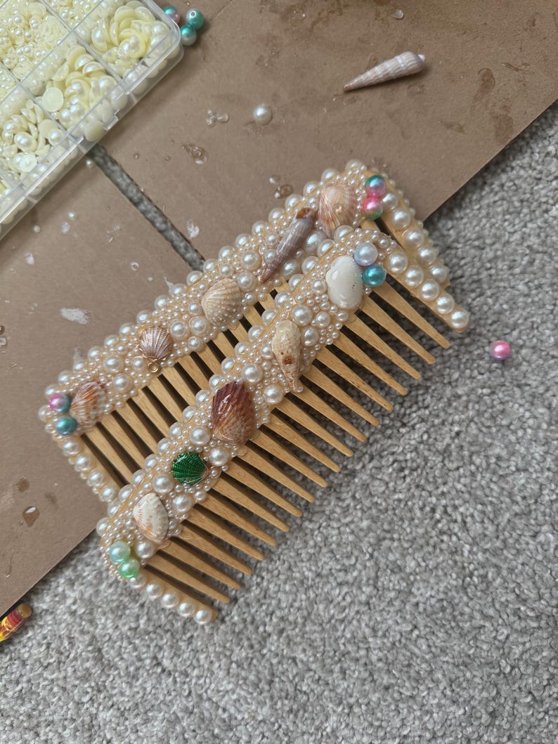 Seashell Mermaid Beach Themed Bamboo Comb - Etsy