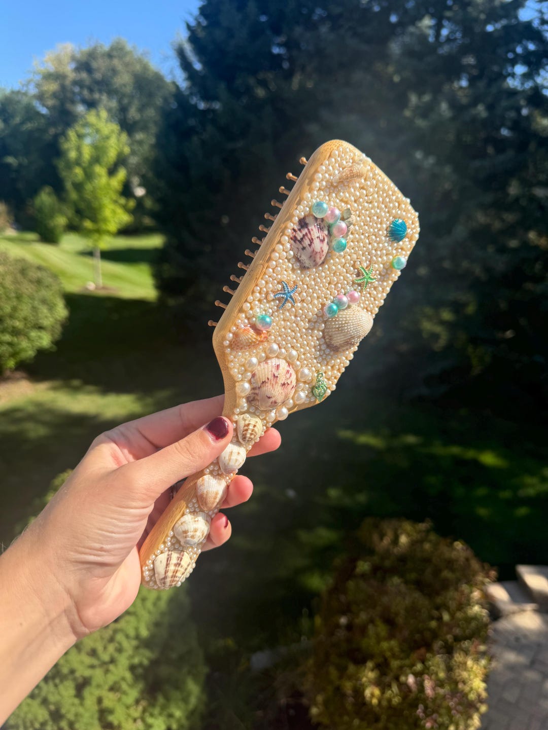 Seashell Mermaid Beach Themed Hairbrush - Etsy