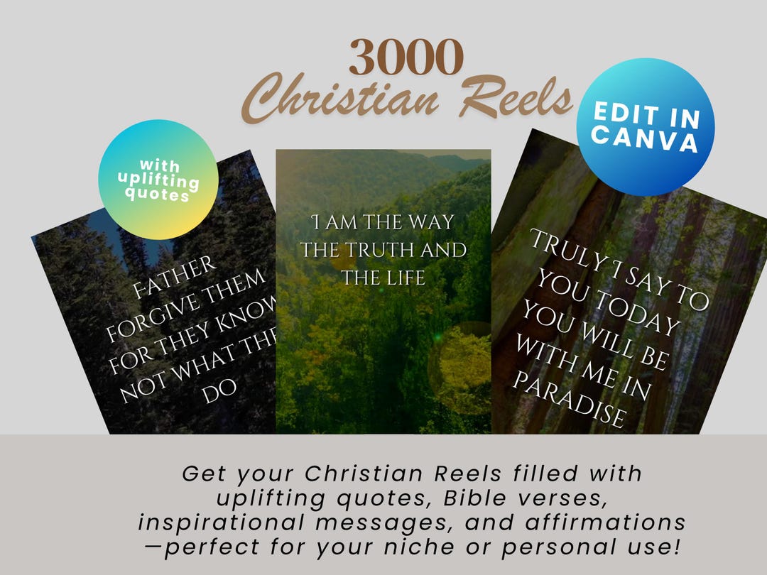 Ultimate 3000 Christian Reels Bundle Bible Quotes, Affirmations ...