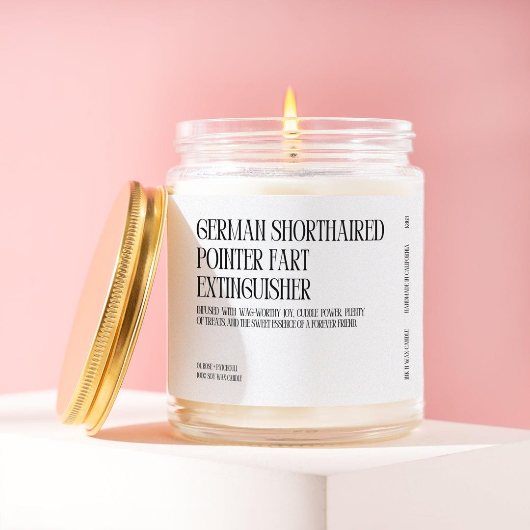 German Shorthaired Pointer Gift Minimal Candle Funny Dog Lover Candle ...