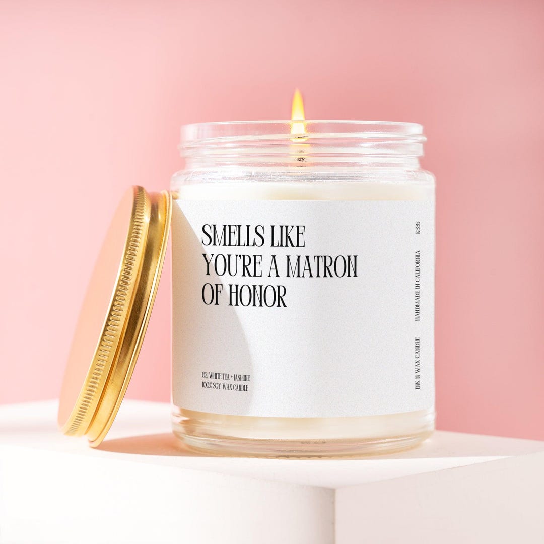 Matron of Honor Proposal Candle Funny Matron of Honor Gift Wedding ...