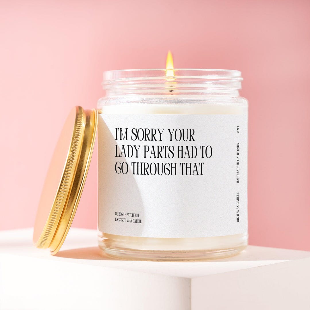 Postpartum Gift Minimal Candle Funny Recovery Candle Handmade New Mom ...