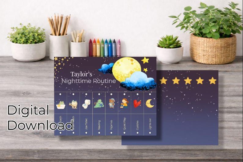 Kids Routine Chart Bundle | Morning Night & Chore Charts | Montessori ...