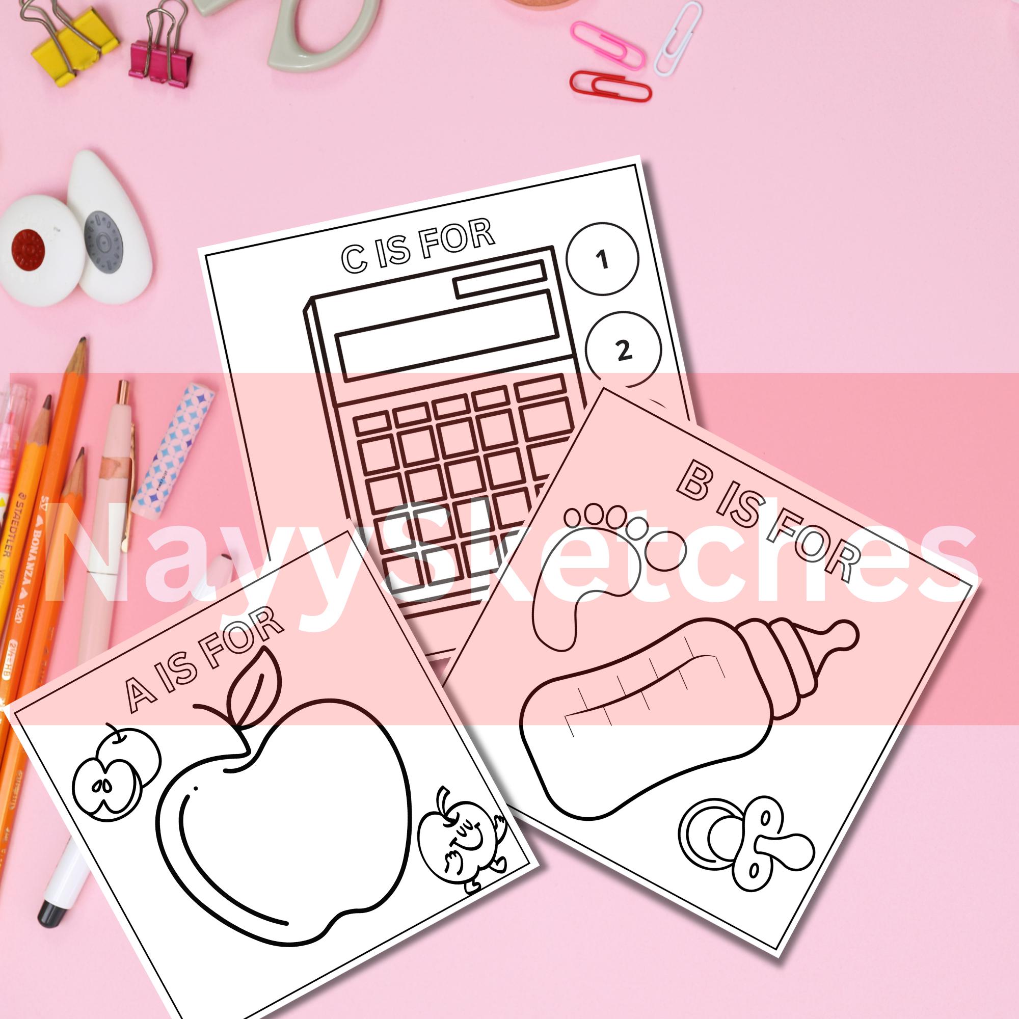 Coloring Book Alphabet Coloring Book for Children A-J Coloring Book ...