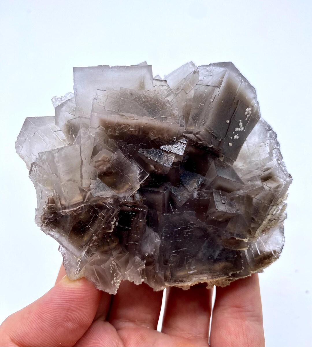 280 Gm Unique Cubic Fluorite With Calcite Crystal Specimen From ...