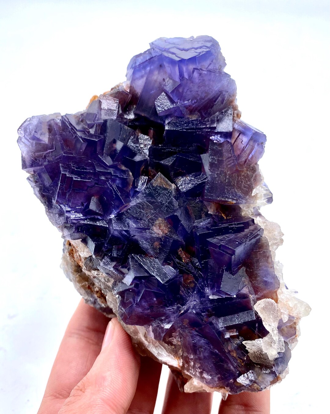 660 Gram Unique Fluorite With Calcite Crystal Specimen From Pakistan - Etsy