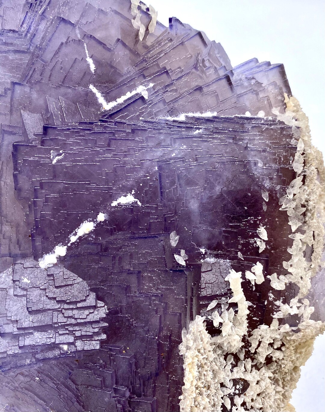 5189 Gm Unique Fluorite With Calcite Crystals – Unique Mineral Specimen ...