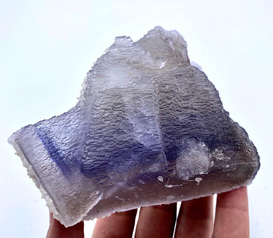 706 Gram Well Terminated Unique Phantom Fluorite With Calcite Crystal ...