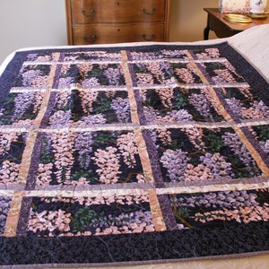 Purple Wisteria Twin Quilt - Etsy