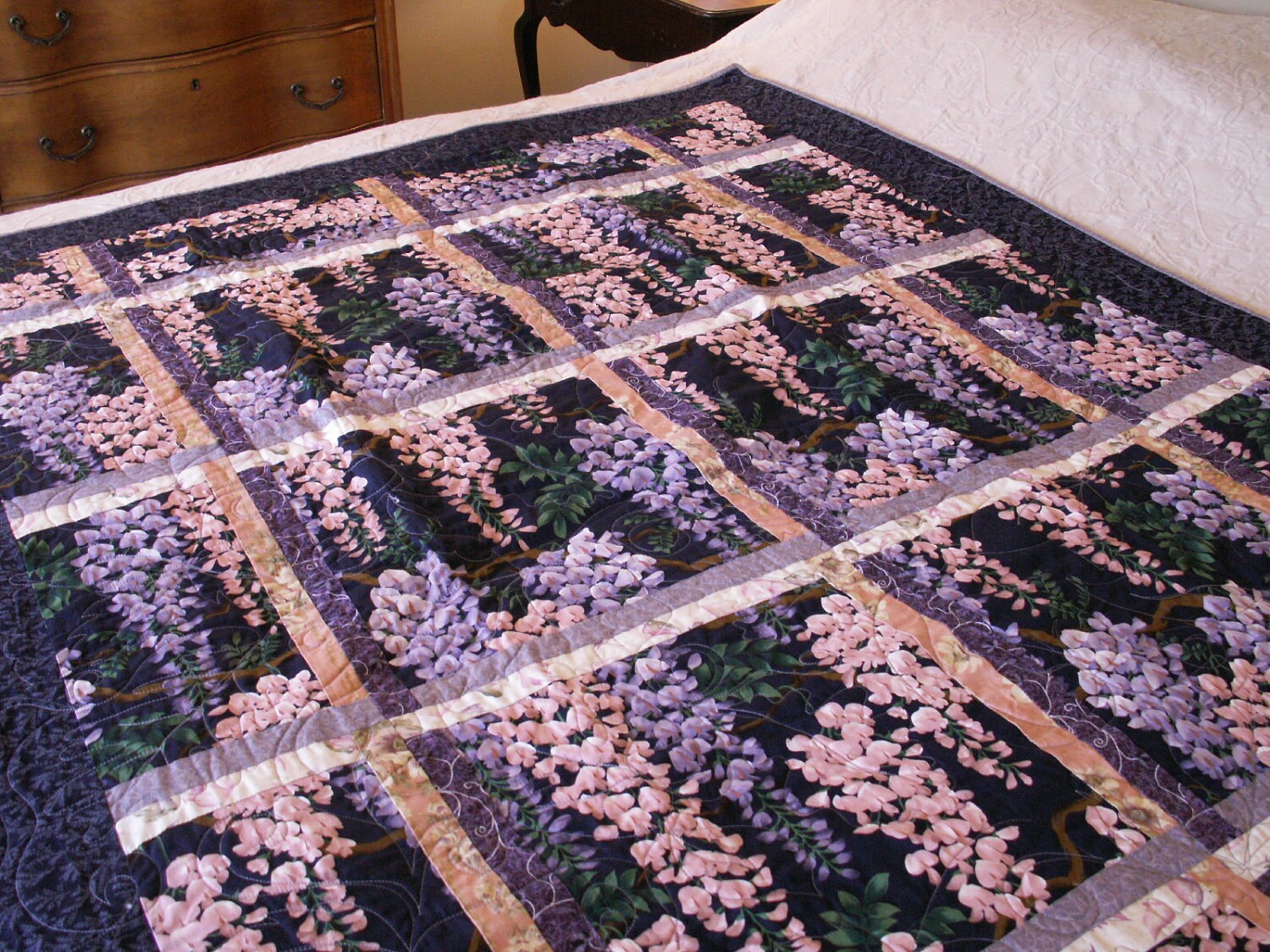 Purple Wisteria Twin Quilt - Etsy