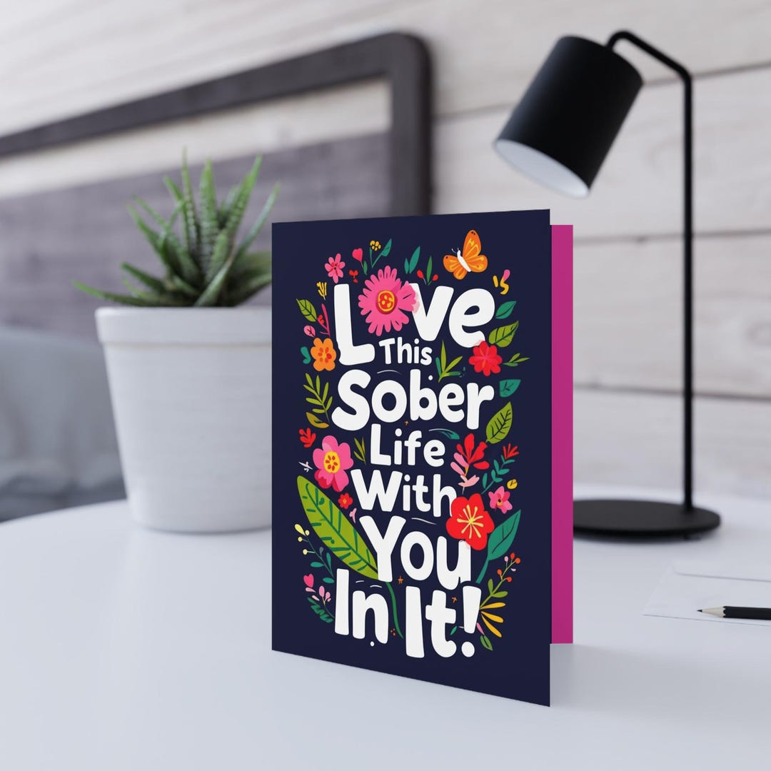 AA Sobriety Greeting Cards Inspirational Recovery Cards for Alcoholics ...