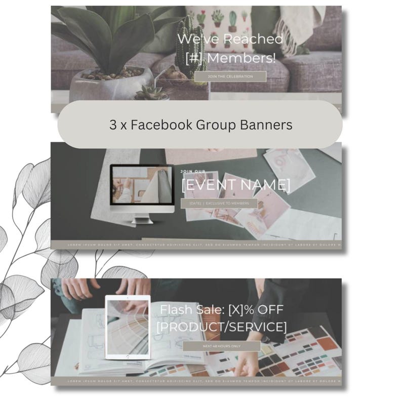 Facebook Banners Canva Template for Interior Decorators and Designers ...