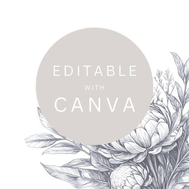 Editable Florist Flyer Template: Delicate Floral Design (canva) - Etsy