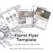 Editable Florist Flyer Template: Delicate Floral Design (canva) - Etsy