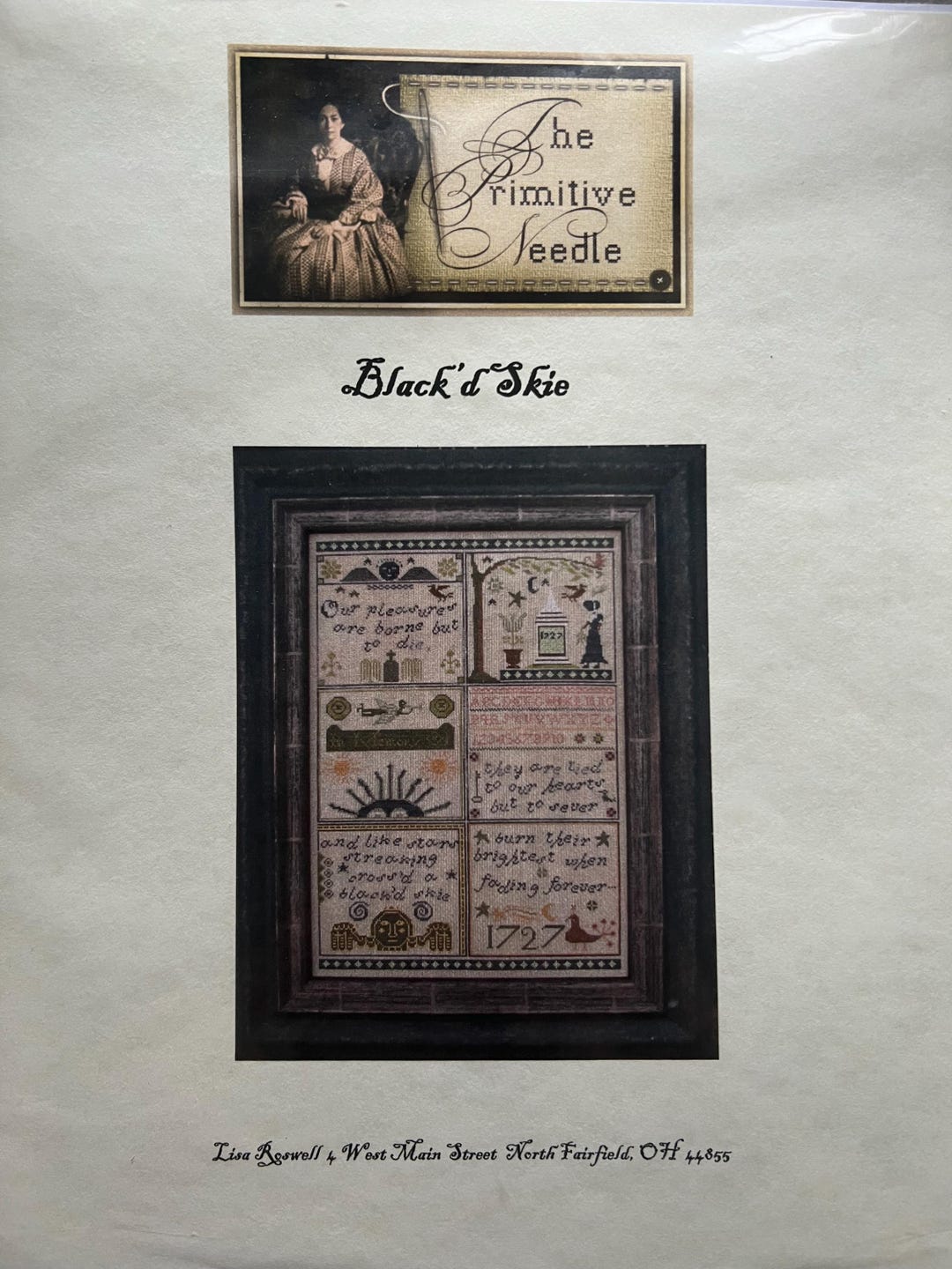 The Primitive Needle Cross Stitch- Black 'd Skie Chart - Etsy