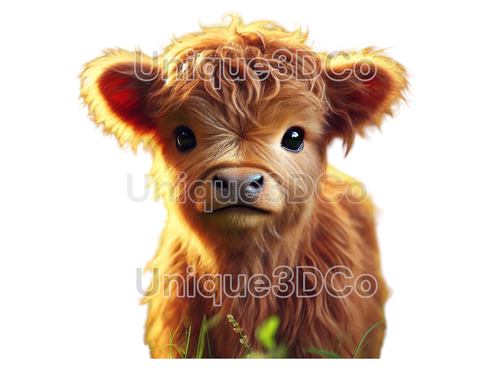 Super Cute Baby Highland Cow - Digital Print - Etsy